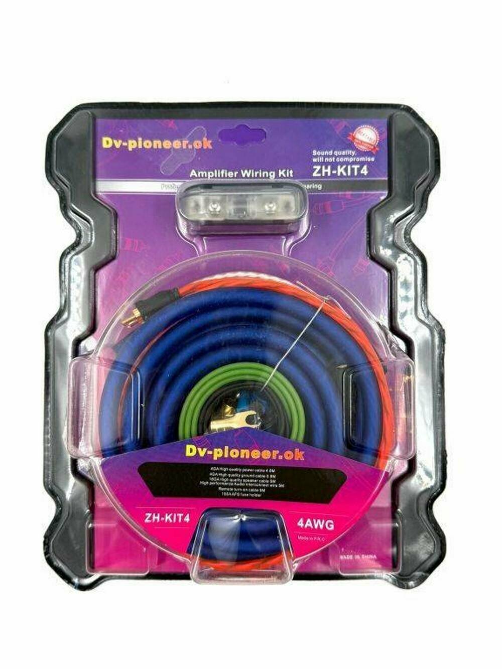 Набор для подключения 2к усилителя/Сабвуфера 2500W DV-pioneer-Ok ZH-KIT4