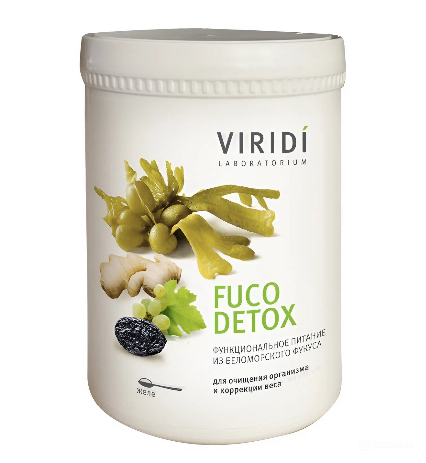 Желе из фукуса FUCO DETOX - VIRIDI функциональное питание - источник йода для снижения веса, очищения организма, 500 г