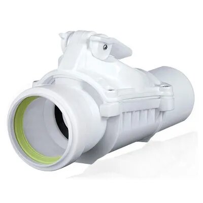 Клапан обратный канализационный горизонтальный 50 мм Белый версия А Karmat ZB50-A