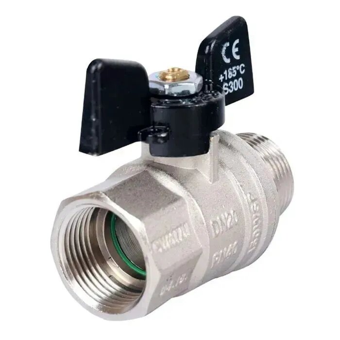 Кран шаровой 307 - 1 дюйм гайка штуцер BUGATTI. Арт 3070070.