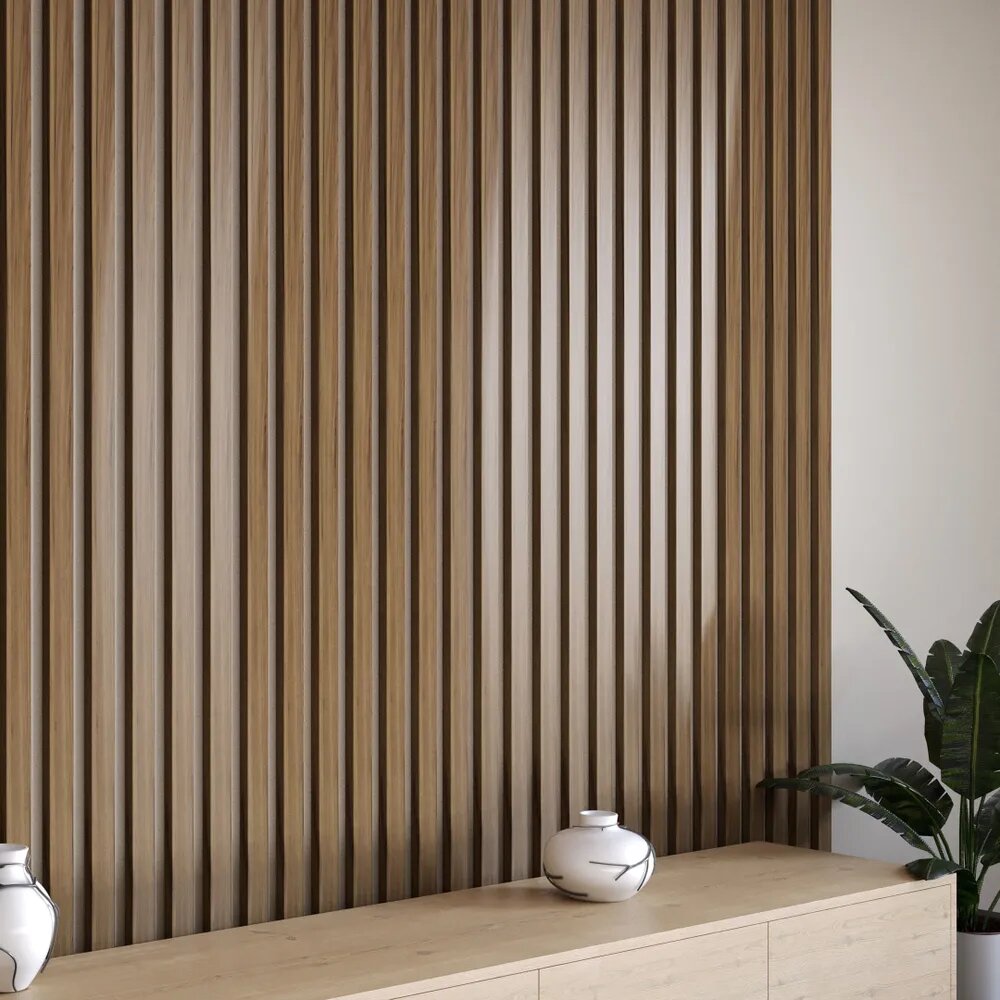 Интерьерная рейка МДФ Дуб Крафт Табачный 16*40*2800 МДФ - 5 шт