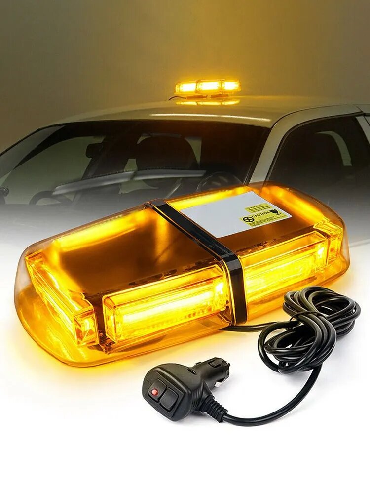 Мигалки для автомобиля проблесковый маячок желтого цвета, 1 шт. Светодиодные