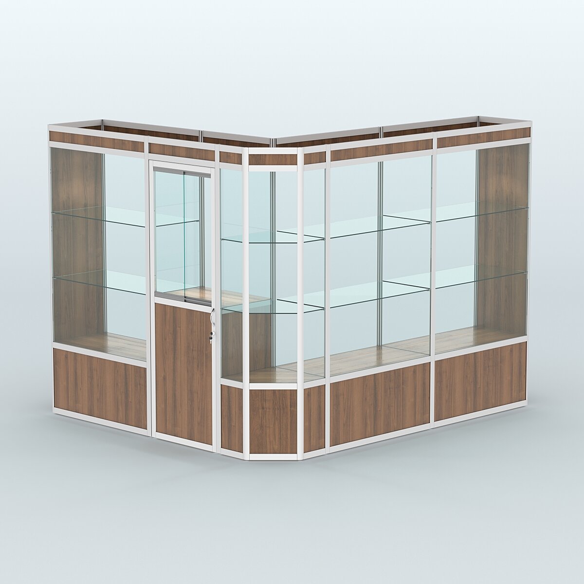 Павильон из профиля угловой №3а (5,5 кв. м), Орех