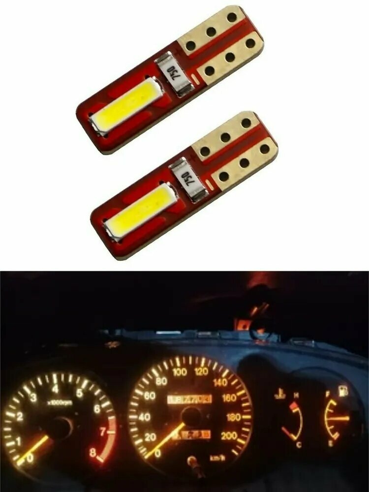 Лампа автомобильная T5, 10 шт. арт. приборная панель лампа т5 оранжевый