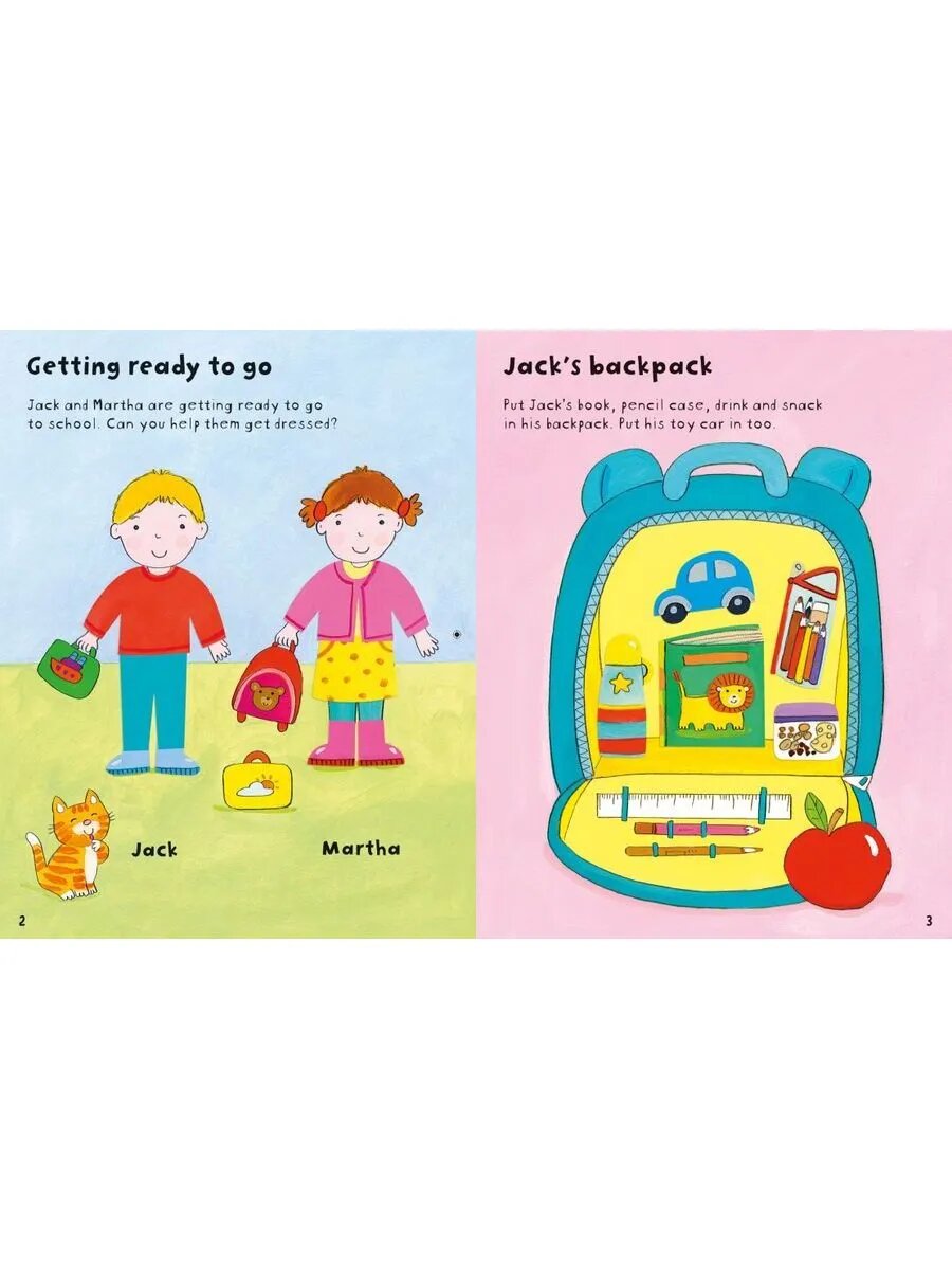 Usborne Starting School Sticker Book | книги — учебная литература — фото 1