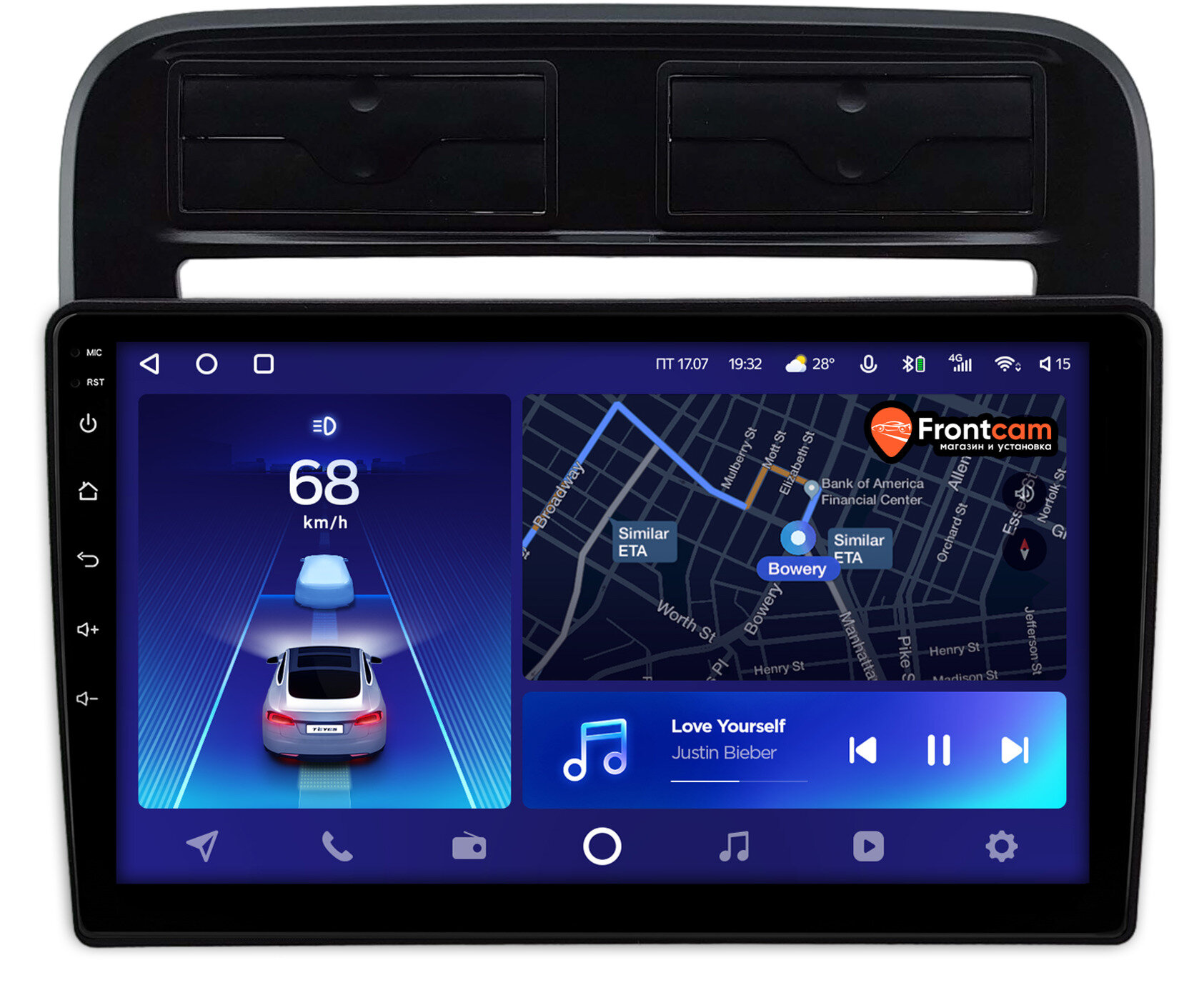 Штатная магнитола Teyes CC2 PLUS 6/128 9" RM-9-0255 Fiat Punto 3, Linea 2006-2018 Android 10 (4G-SIM, DSP, QLed)