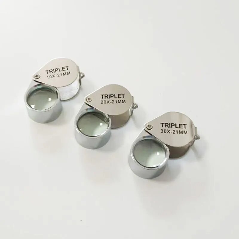 Лупа 30-кратная складная для ремонта электроники, 30X-21MM металлическая конструкция — фото 1
