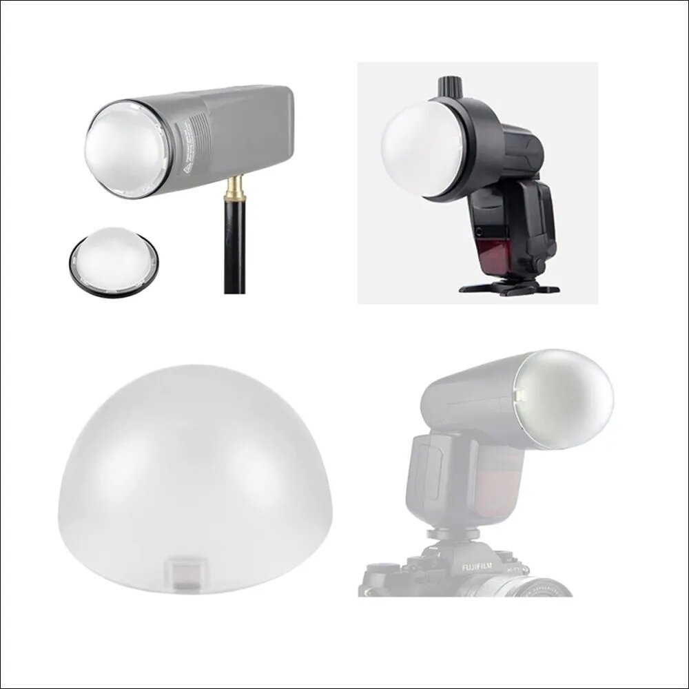 Купольный диффузор AK-R11, совместимый с круглой вспышкой Godox H200R, Godox V1 Flash Series V1-S V1-N V1-C AD200 Pro AD200