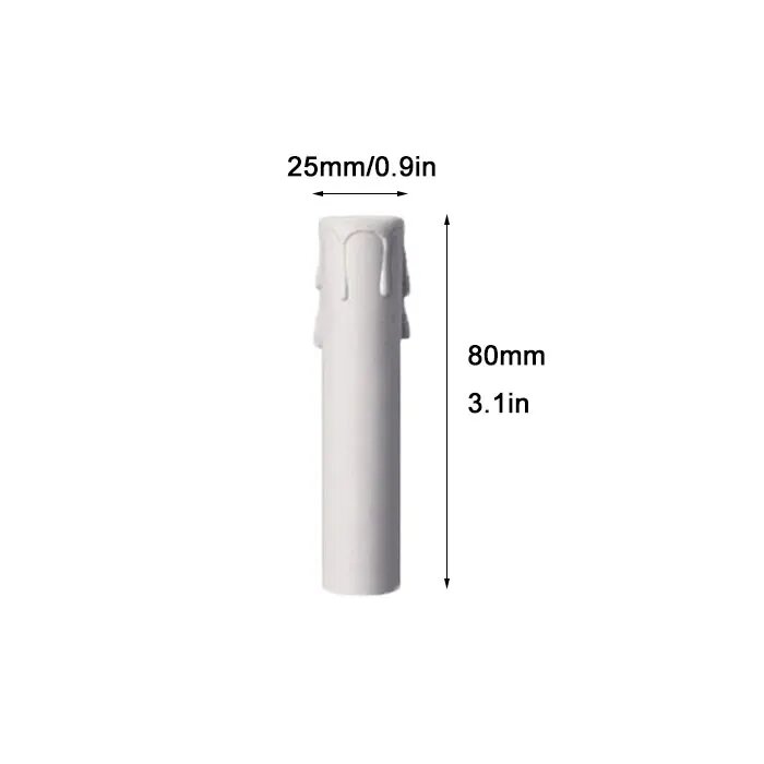 Крышки для цоколя E14, Белый, 20 шт, H80mm