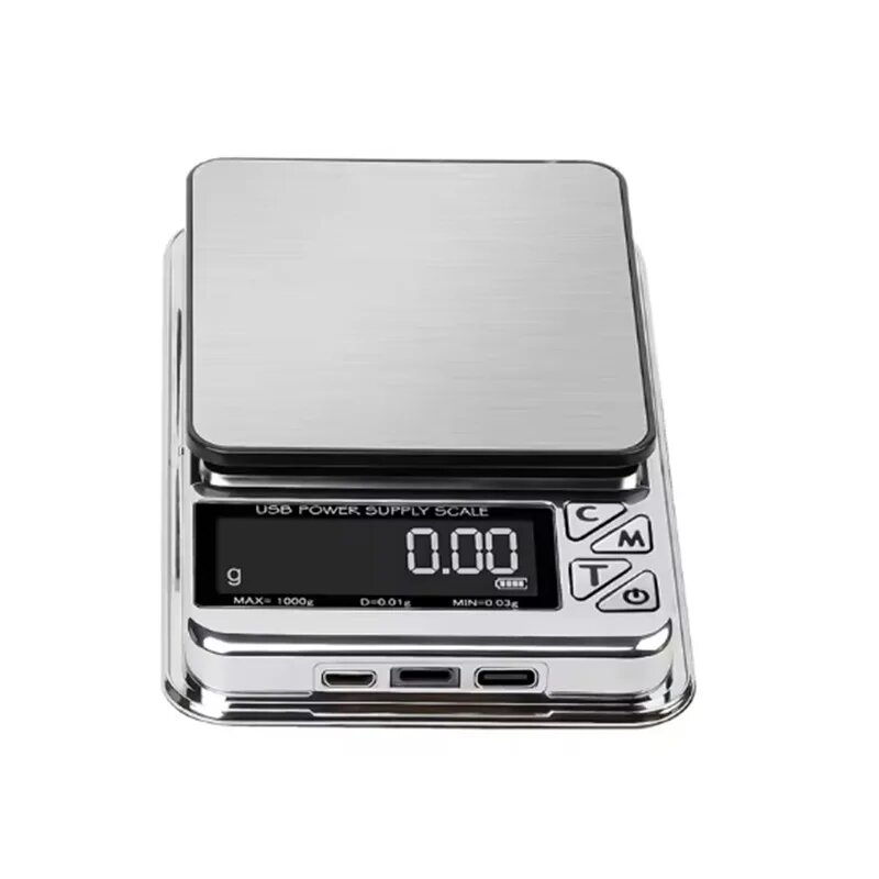 Кухонные весы цифровые из нержавеющей стали 500г 0.01г USB