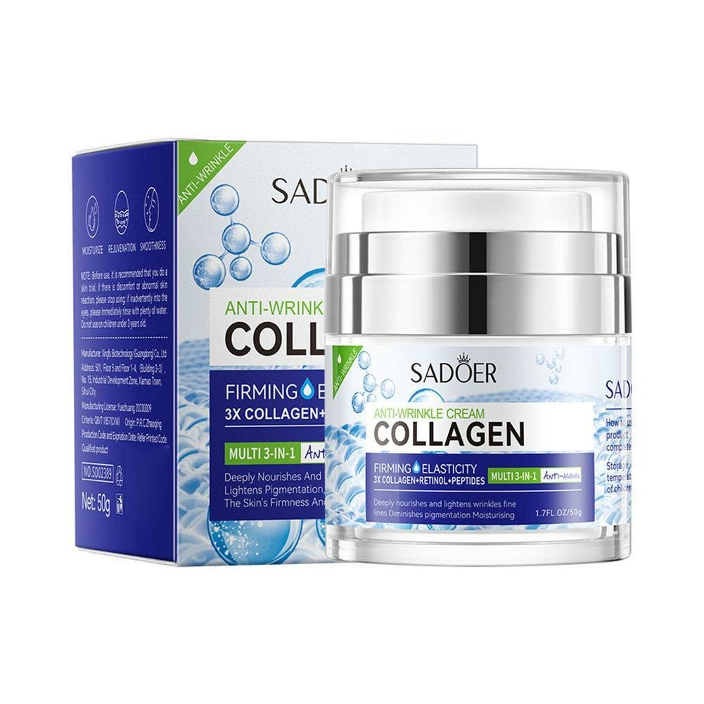 SADOER Collagen Specialist Дневной антивозрастной крем для лица с пептидами против морщин и для упругости кожи, 50 мл