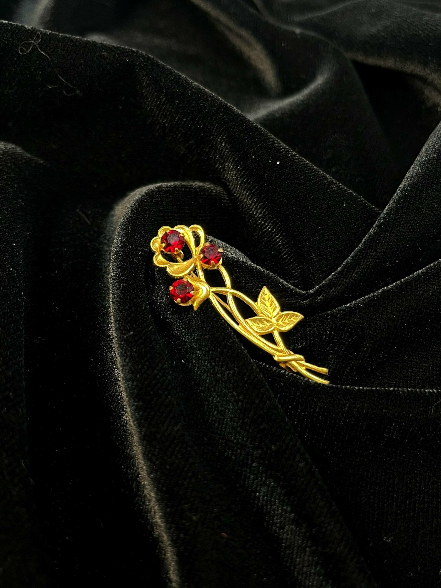 Брошь "Роза" винтажная СССР