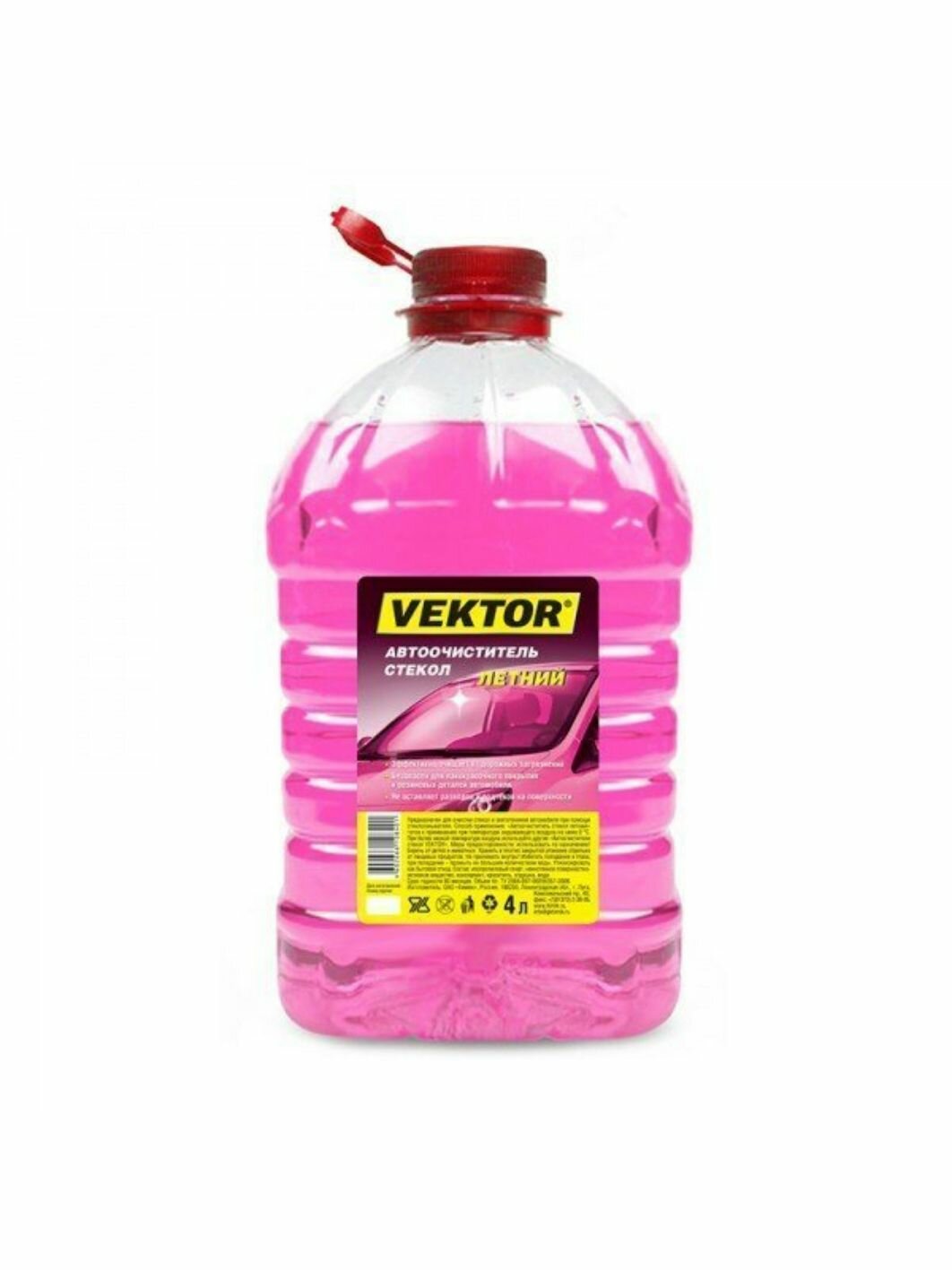 Очиститель стекла Химик Fin joy VEKTOR 4 л, ПЭТ Летний