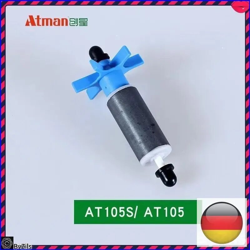 Atman ротор с осью для фильтров: AT-105 Принадлежности для аквариума Импеллер фильтра