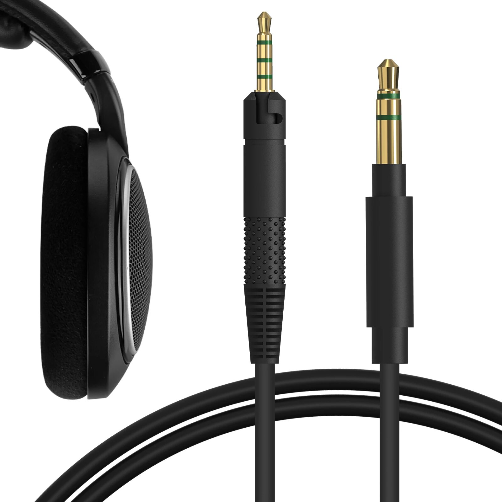 Удлинитель аудио Geekria 3,5 мм до 2,5 мм, аудиокабель для Sennheiser HD560S HD599 HD598, сменный стереокабель (4 фута/1,2 м)