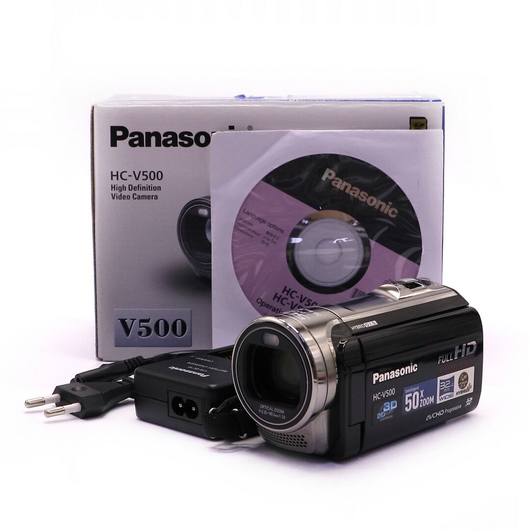 Видеокамера Panasonic HC-V500 в упаковке