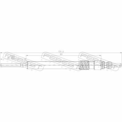 Свеча накаливания FEBEST 17642-001 Audi A3, S3, Sportb, Lim, Qu. 2004-2013 Ra