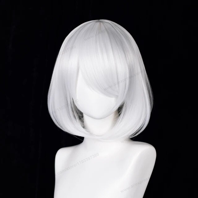2B 9S синтетический парик для косплея, белый синтетический женский и мужской парик, термостойкие волосы, парики высокого качества