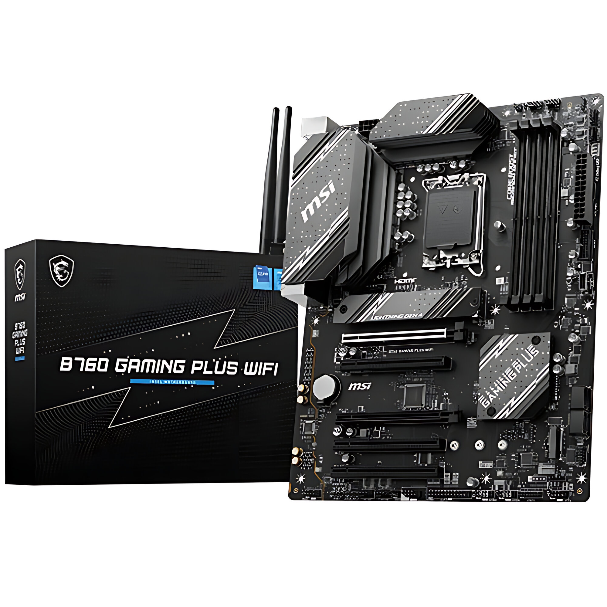 Материнская плата MSI B760 GAMING PLUS WIFI (LGA1700/B760/4xDDR5/5xPCI-Ex16/2xM.2/SB7.1/GLAN/Wi-Fi/BT/DP/HDMI/ATX)