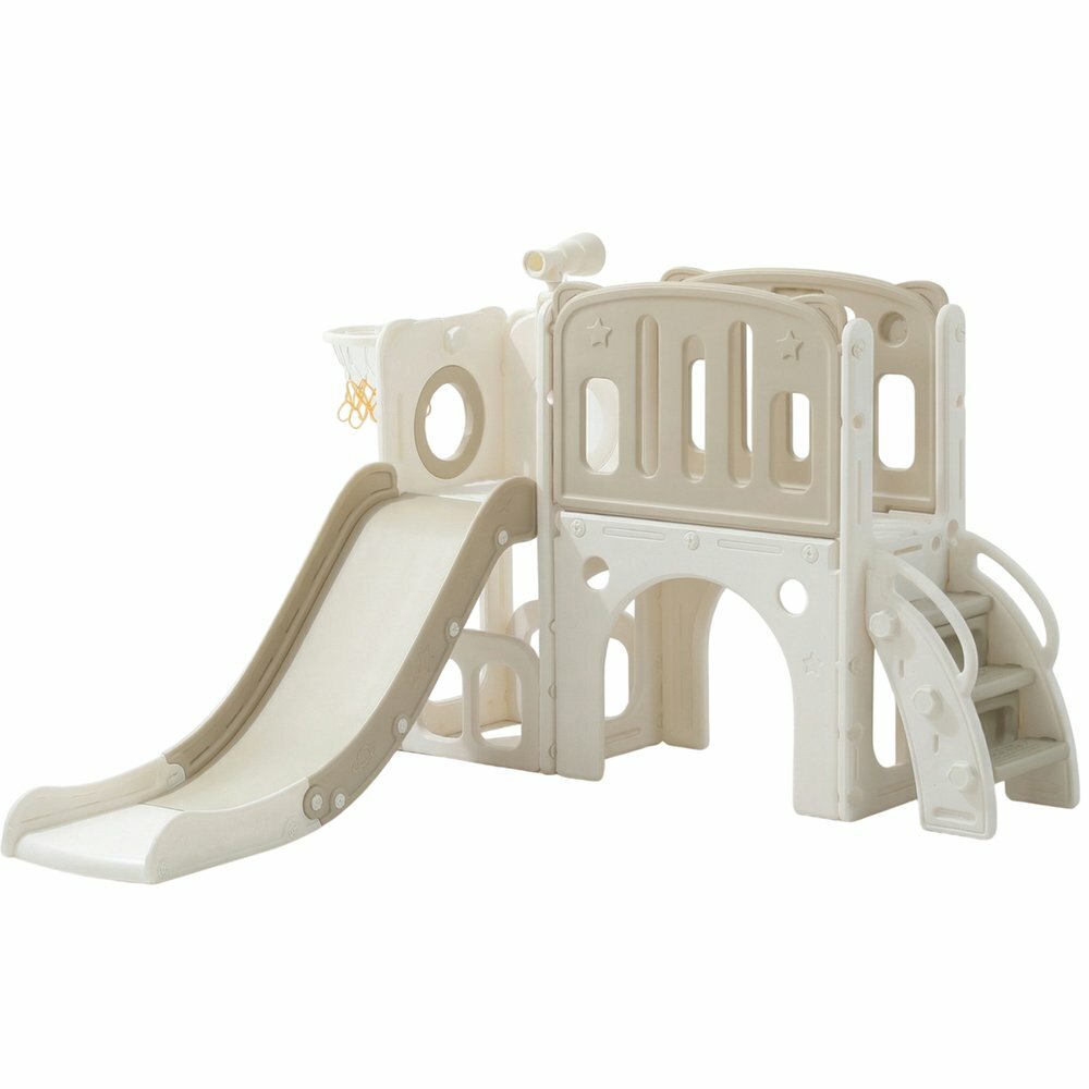 Игровой комплекс с горкой UNIX Kids Star бежевый (PSLSTARCL)