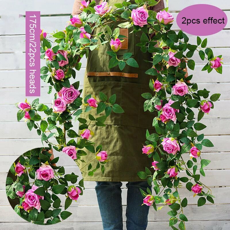 Искусственные розы лианы, фиолетовые, 1.75 м