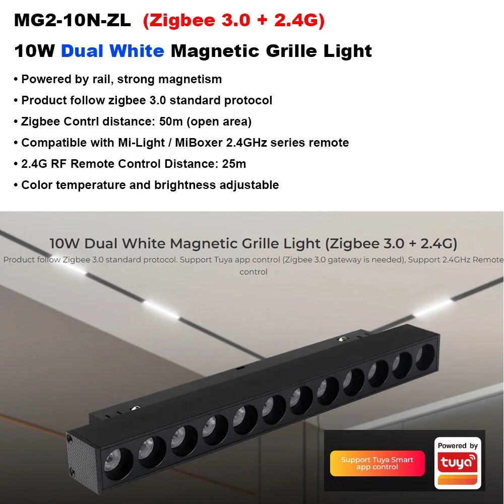 WRMIHU Умный магнитный спот RGB+CCT 10W CCT Zigbee