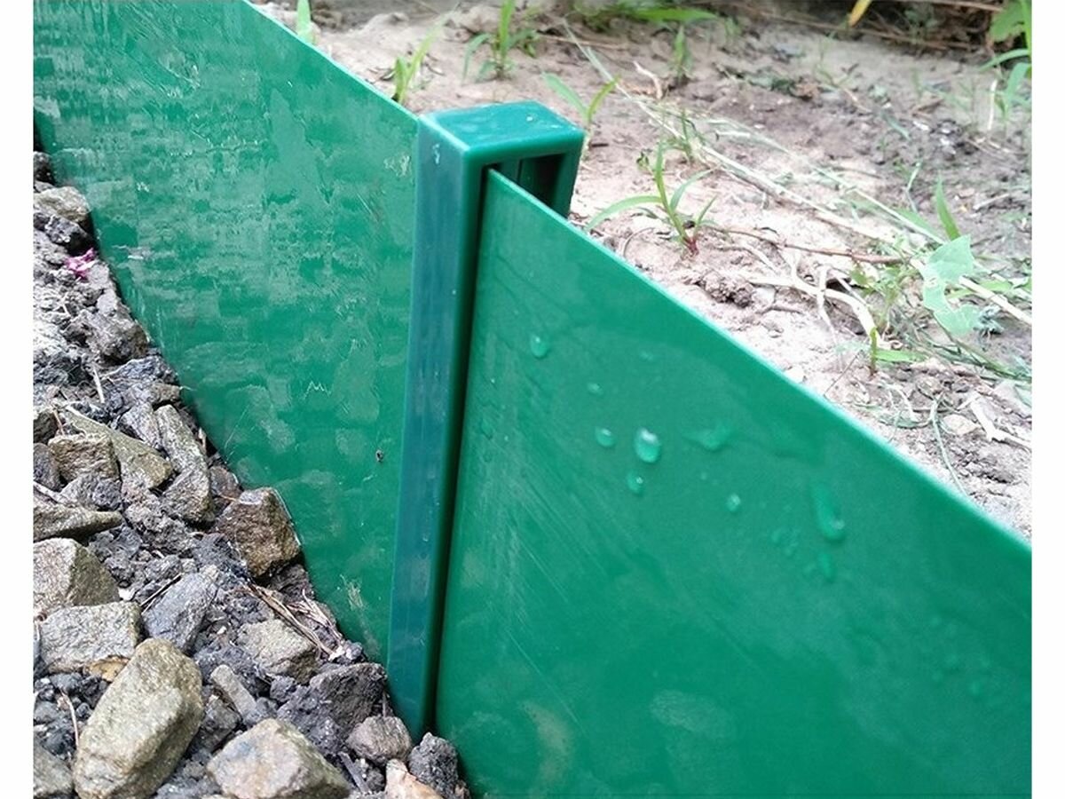 Колышки садовые для бордюрной ленты и георешетки, зеленые набор 6 шт