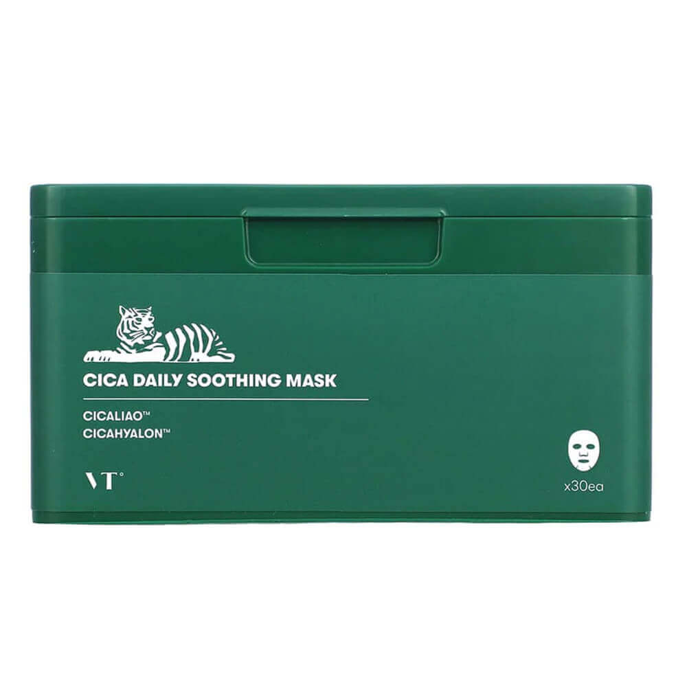 VT Cosmetics Cica Daily Sooting Mask 350g, Набор успокаивающих масок с центеллой 30 шт