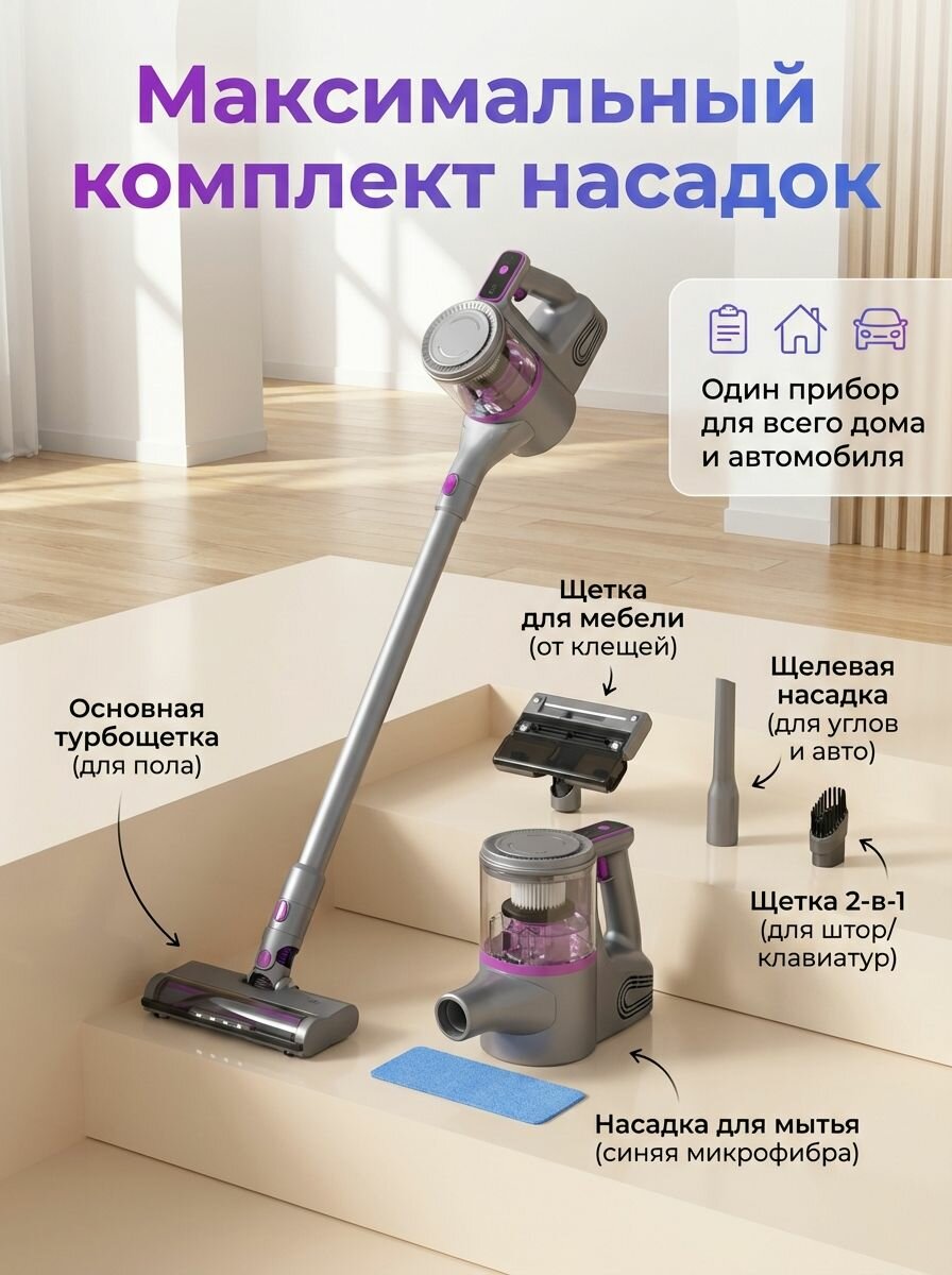 Пылесос вертикальный беспроводной/моющий пылесос вертикальный