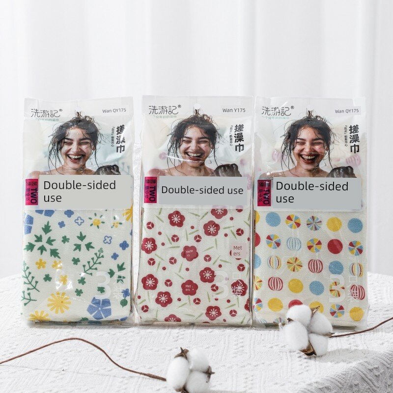Женская пальцевая шлифовальная душевая перчатка, комплект из 3 шт. с разноцветными вариантами, мягкая хлопковая ткань