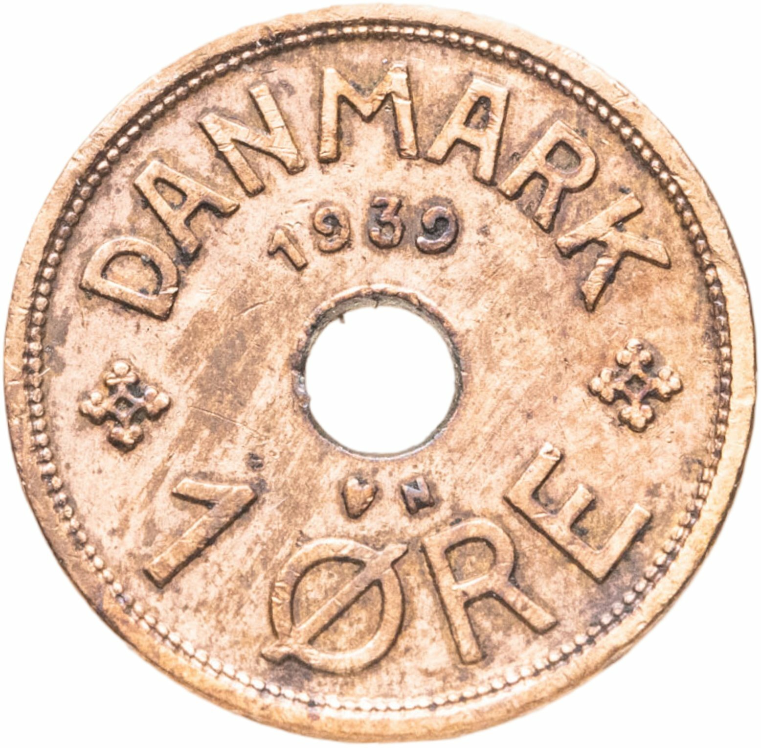Дания 1 эре (ore) 1939 — фото 1