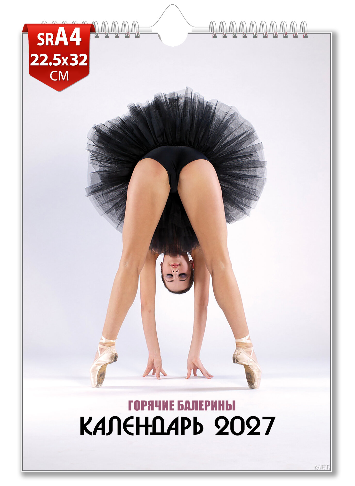 Настенный Эротический перекидной календарь 2027 Горячая Балерина Hot Ballerina srА4 (22,5 х 32 см)