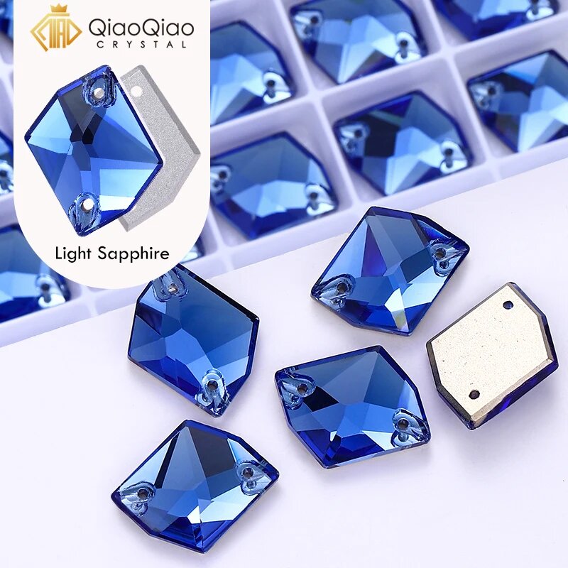 Стразы QIAO Light Sapphire, синие