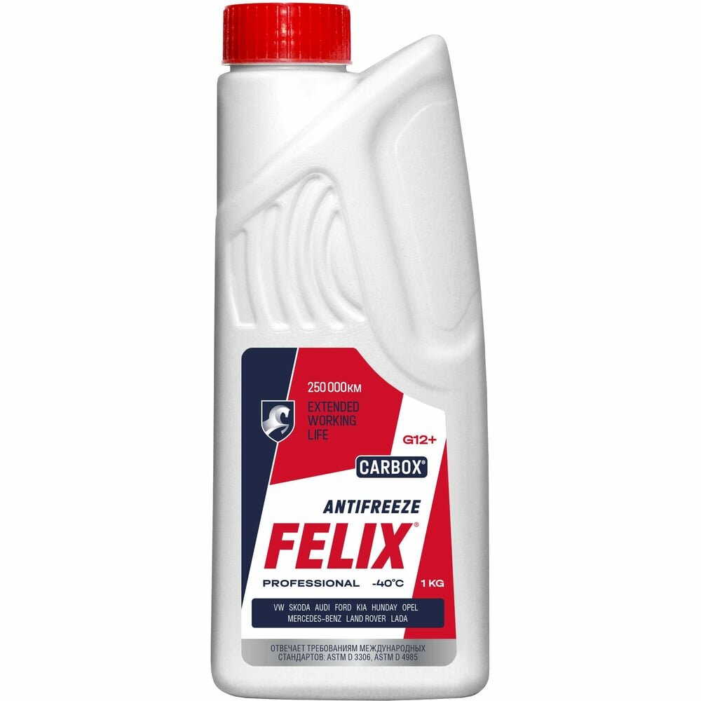 Антифриз FELIX CARBOX -40 G-12+ /1кг/ красный 430206032
