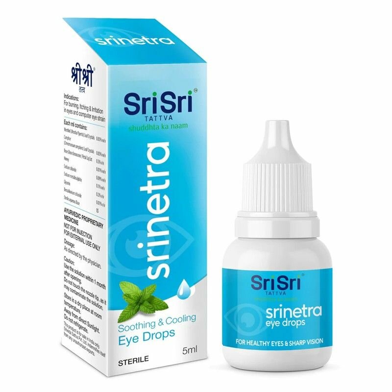 Глазные капли Шринетра Шри Шри Таттва (Srinetra Eye Drops Sri Sri Tattva), 5мл