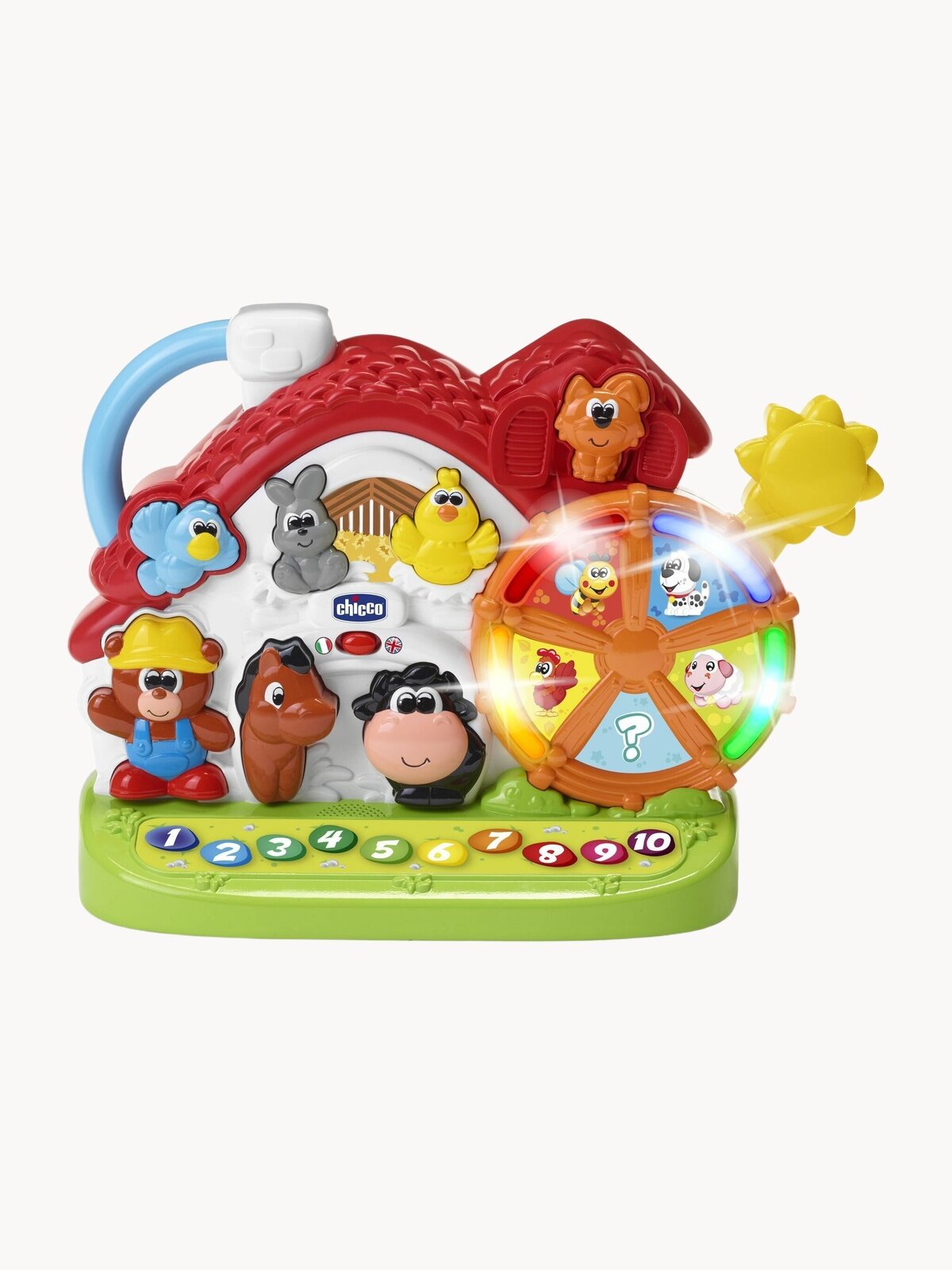 Игрушка Chicco Говорящая ферма двуязычный развивающий центр (рус/англ)