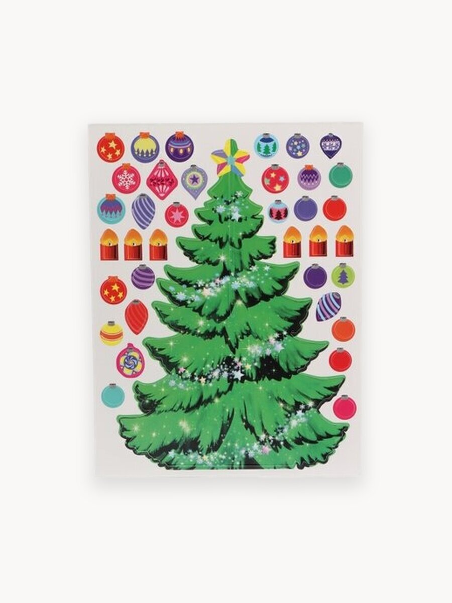 Набор для творчества "Наряди елочку 3D" Bondibon Зимняя сказка, новогоднее декоративное украшение в комнату, на стол, на окно, детская поделка своими руками