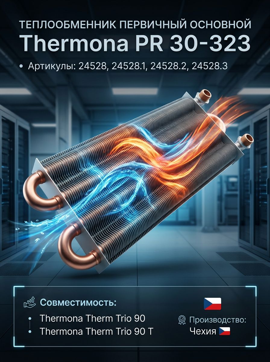 Теплообменник основной Thermona PR 30-323, Therm Trio 90 / Therm Trio 90 T (24528.3)
