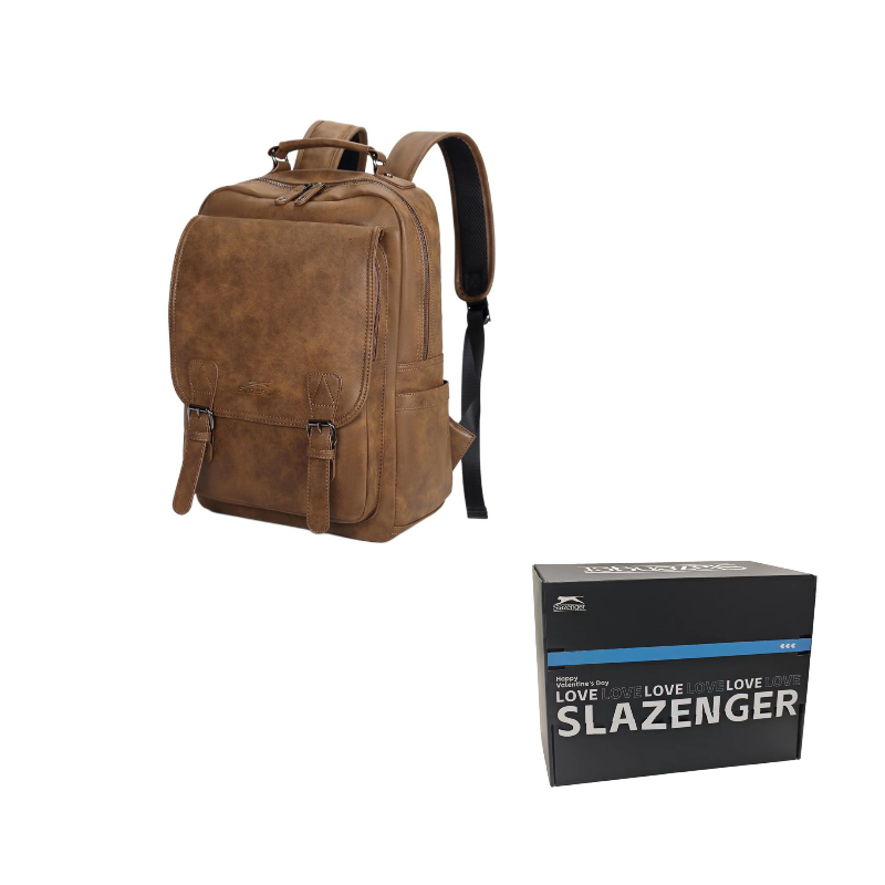 Рюкзак для ноутбука мужской Slazenger 5602703 PVC-мягкая кожа, черный
