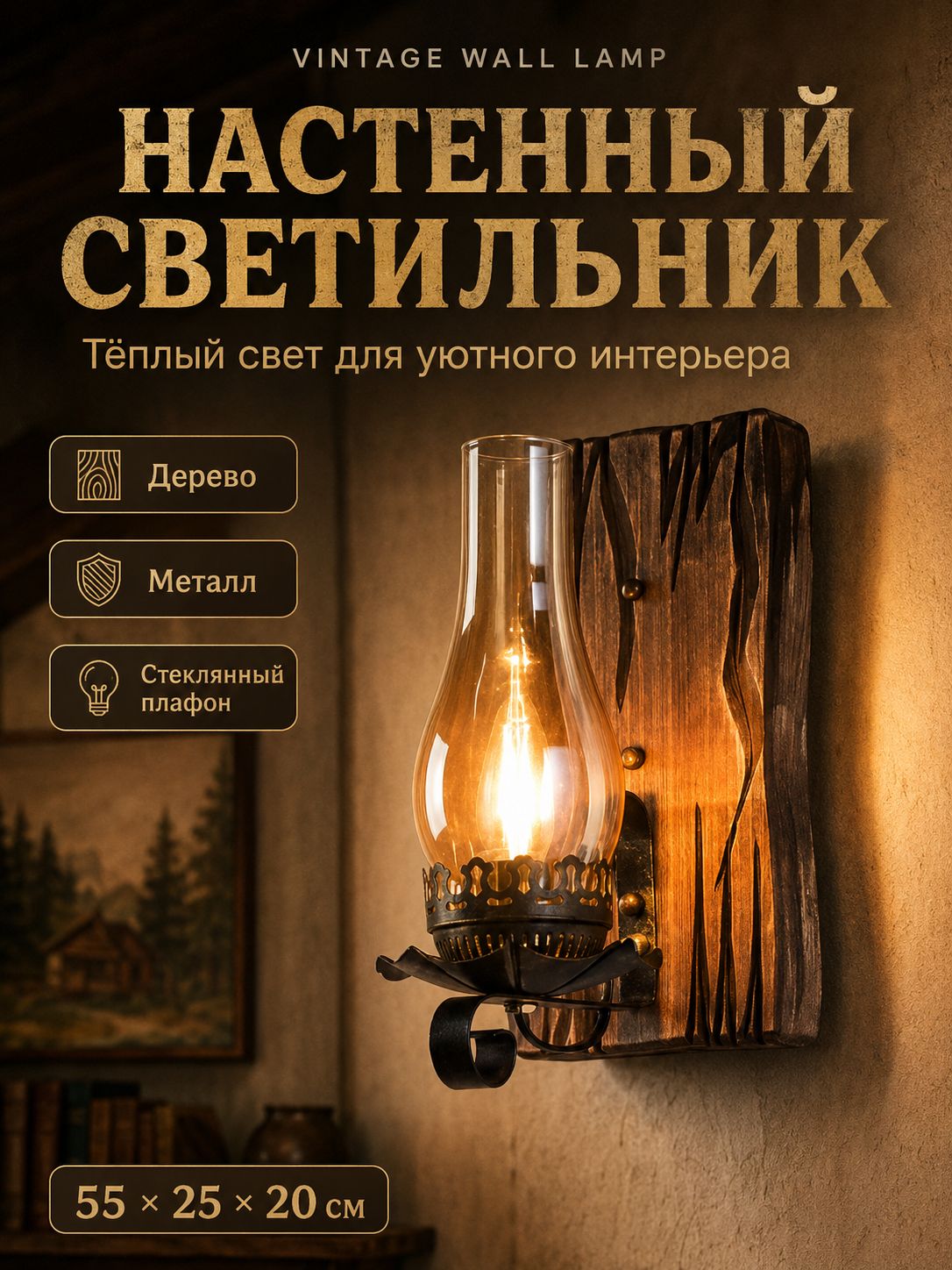 Настенно-потолочный светильник, 8 Вт