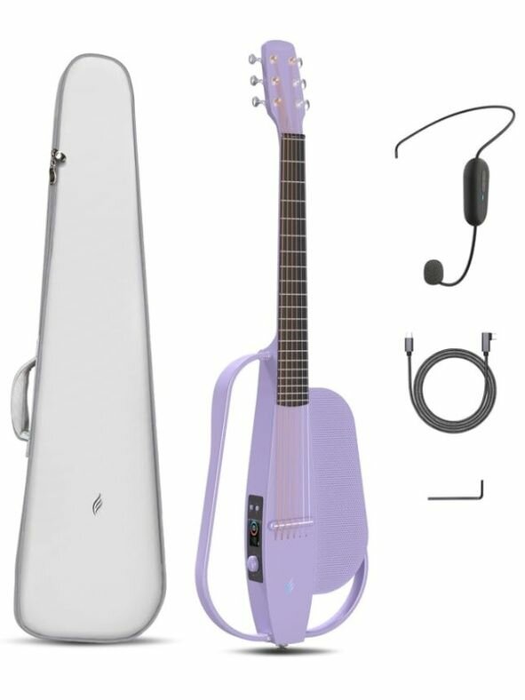 ENYA SE электрогитара Углеродный корпус + двойная звуковая система Поддержка Bluetooth и обучения Легкая для путешествий