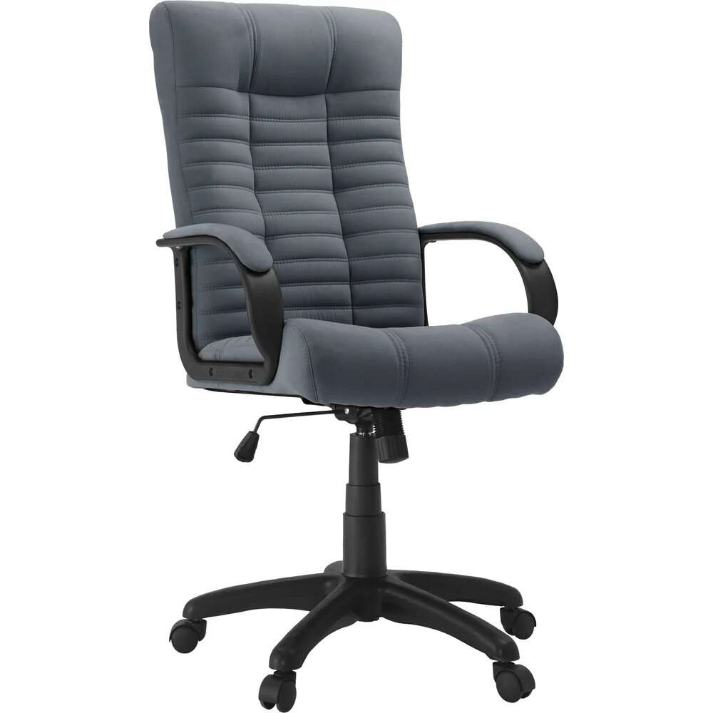 Кресло Фабрикант Атлантис, ткань, Velur, v 32 темно-серый, ТГ, PL680, PL-2, р. ст. 4600812042371 для домашнего офиса