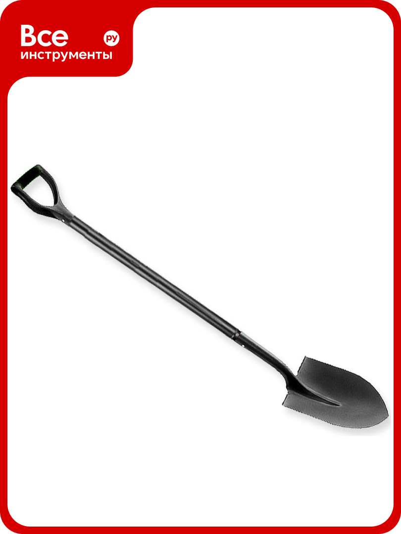 Штыковая лопата Американка с металлическим черенком и v-образной ручкой ООО "ПК ХозЦентр" СИ-01248