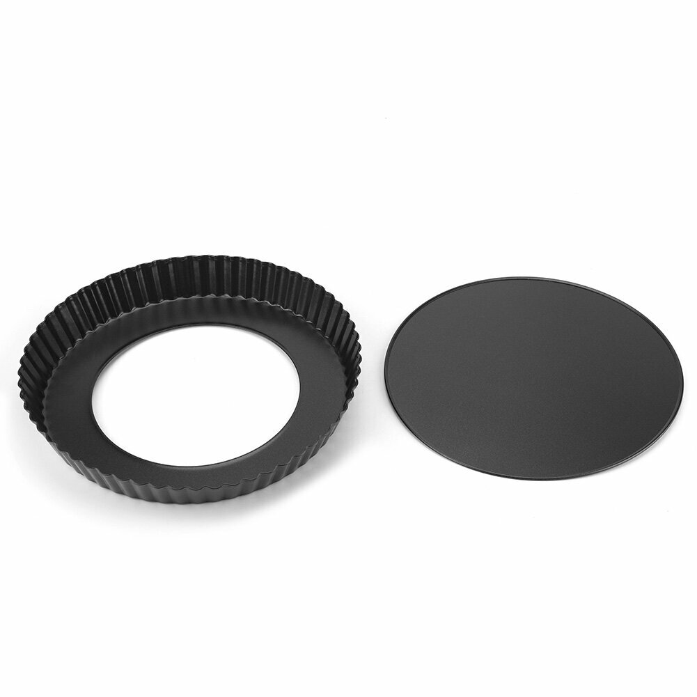 Черная съемная форма для тарта из высокоуглеродистой стали, форма для выпечки пиццы и тортов