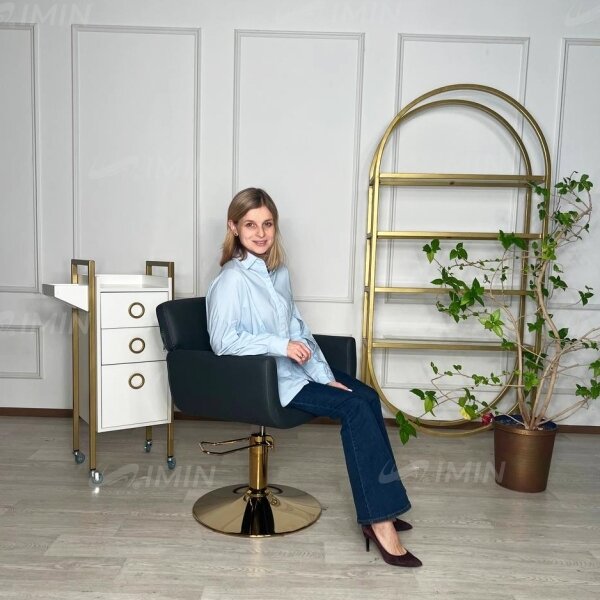 Кресло для парикмахерской 'Имидж' gold гидравлическое IMIN - Имидж Инвентор