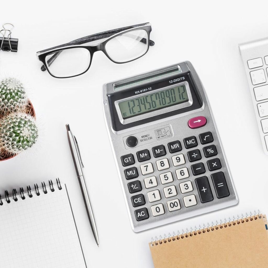 Настольный калькулятор с 12-битным двусторонним экраном