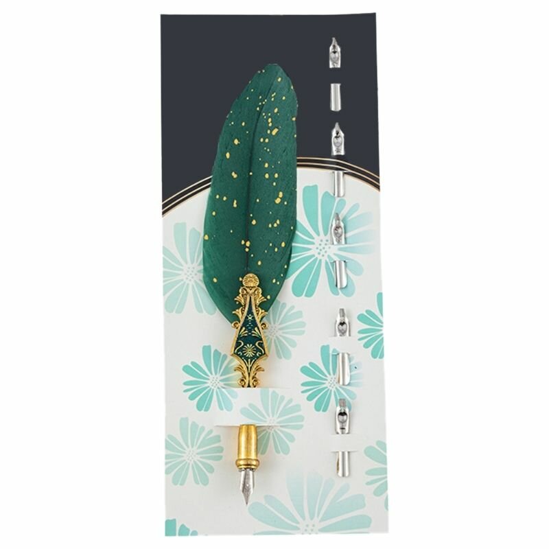 Антикварное перо с 5 сменными наконечниками