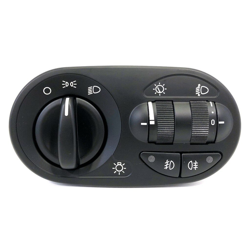 Блок управления светом (модуль светотехники) с кнопкой включения ПТФ для Лада Калина (комплектация Люкс)