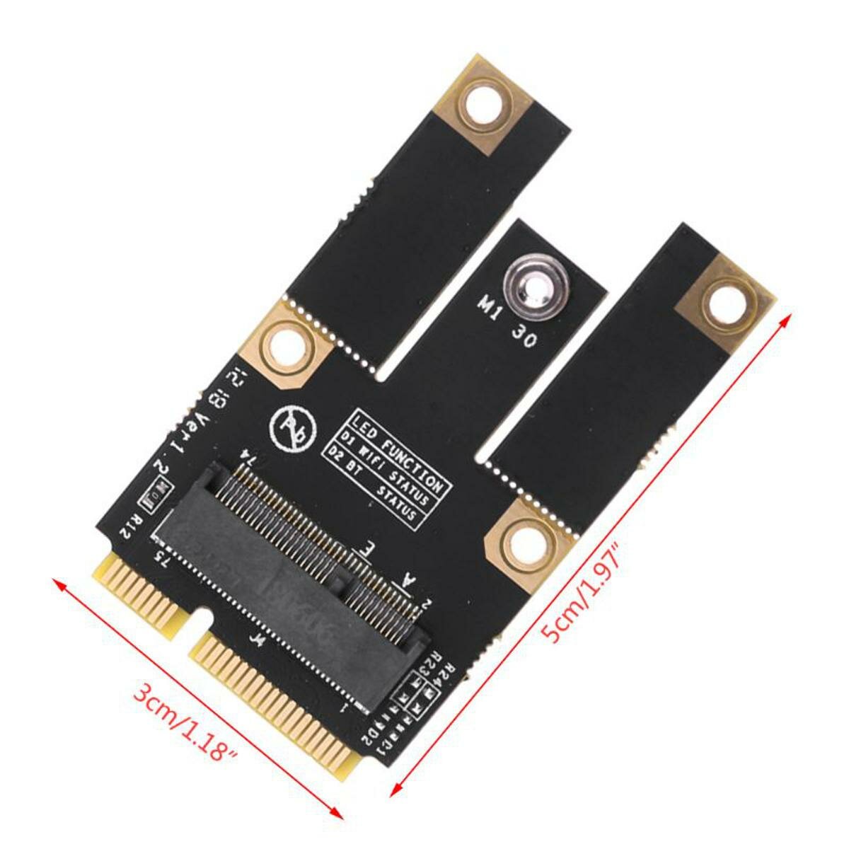 Новый адаптер M.2 NGFF Key A на Mini PCI-E, адаптер беспроводной карты Wi-Fi PCI Express