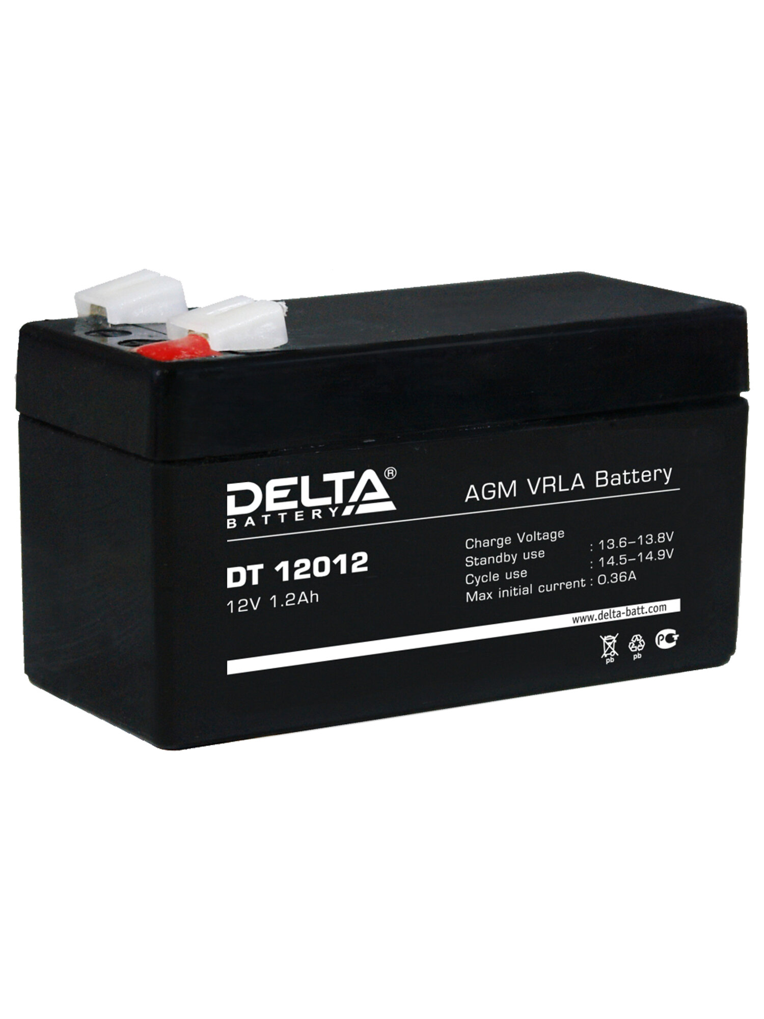 Аккумулятор свинцово-кислотный DT 12012 12V 1.2Ah AGM для ИБП